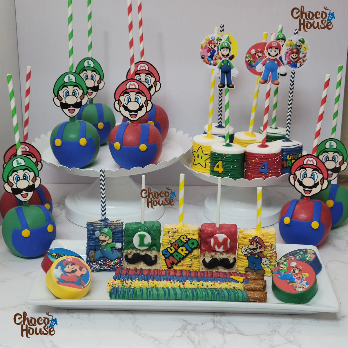 Super Mario Bros inspired treats theme Birthday boy treats. Mario and ...