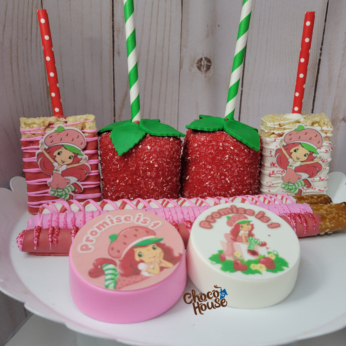 Strawberry Shortcake inspired themed treats bundle chocolate candy. St ...